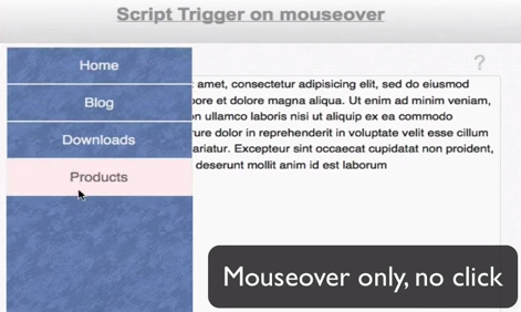 FileMaker Web Viewer: Script Trigger on mouseover
