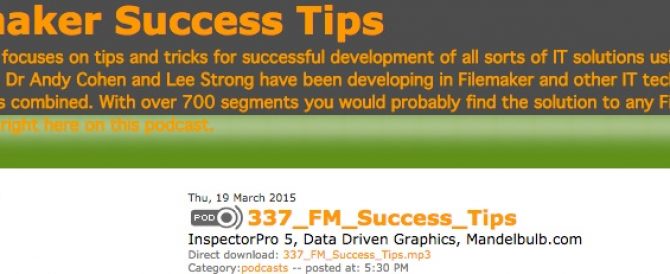 Filemaker Success Tips 337 - FileMakerProGurus