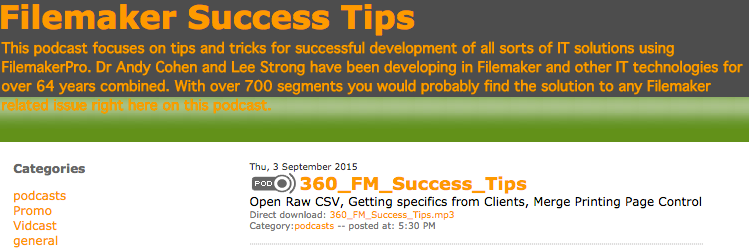 Filemaker Success Tips 360 - FileMakerProGurus